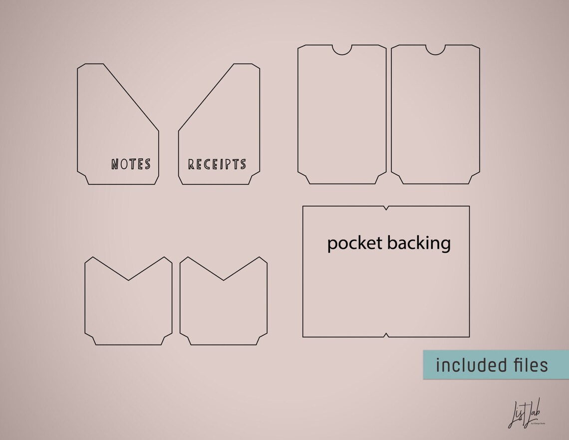 Pocket Size SVG Traveler's Notebook Pockets Die Cutting - Etsy Canada