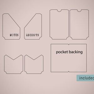Pocket Size SVG Traveler's Notebook Pockets – Die Cutting Files (7 ...
