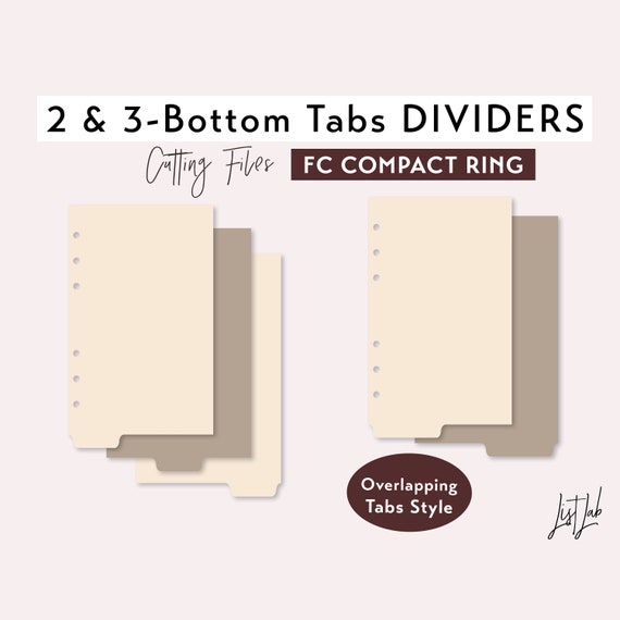 FC COMPACT Ring Size 2 and 3 BOTTOM Tab Dividers Overlapping - Etsy