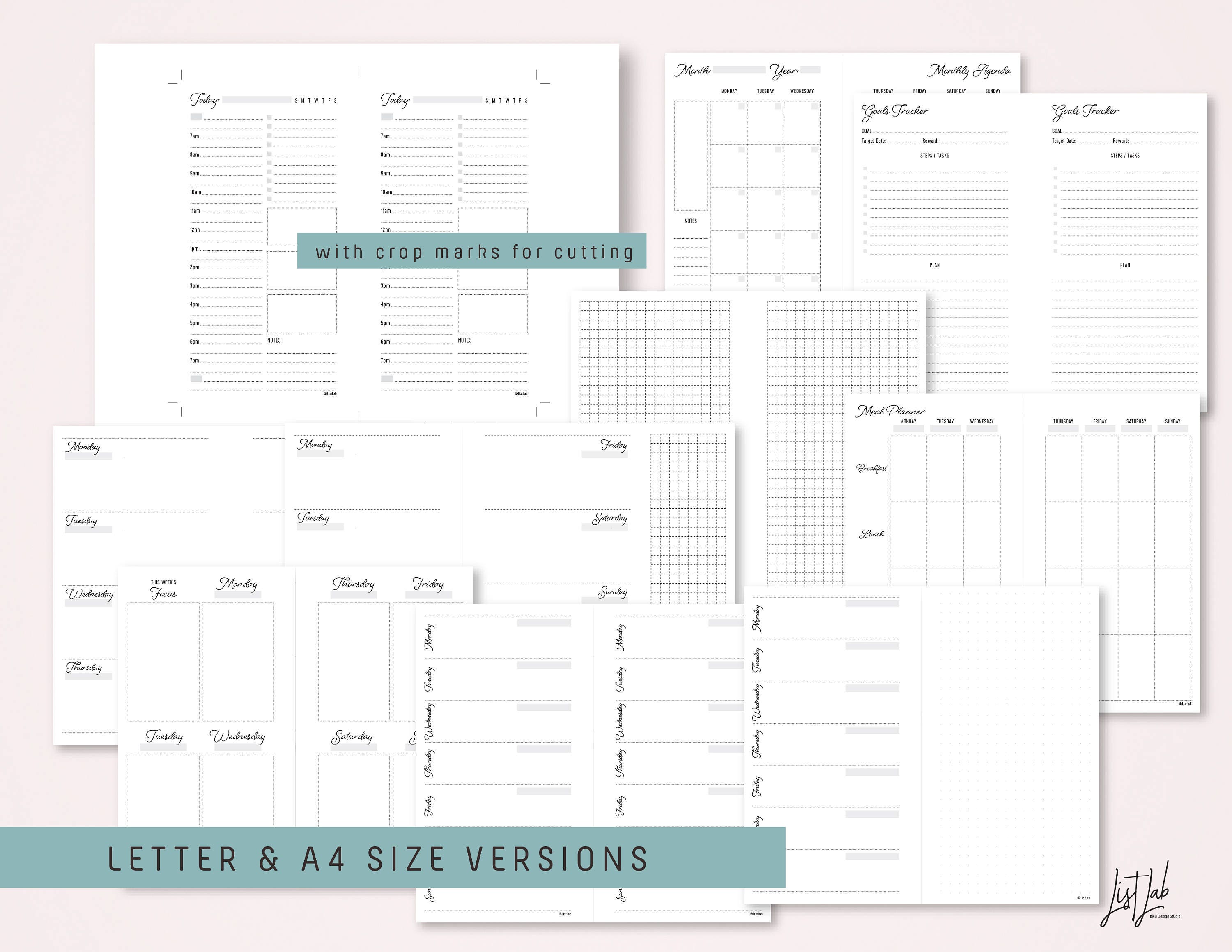 PERSONAL Size COMPLETE Inserts Bundle for Ring Planner | Etsy