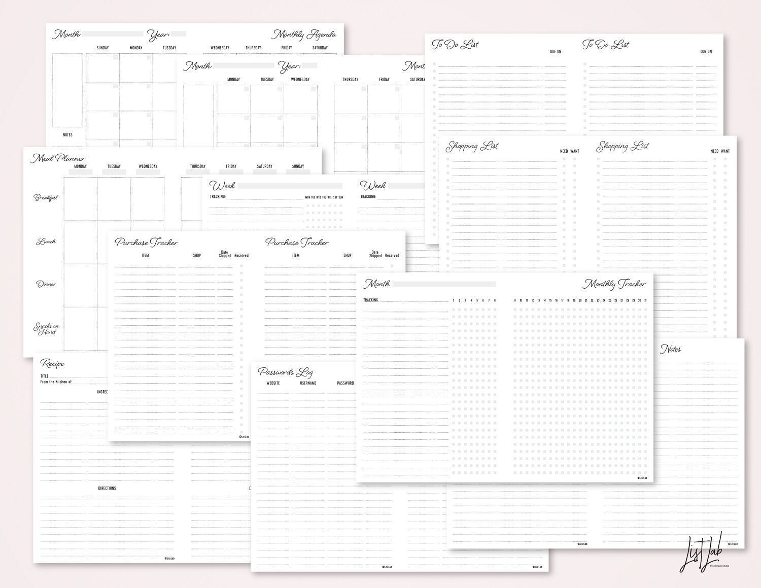 B6 Size Traveler's Notebook COMPLETE Inserts Bundle - Etsy