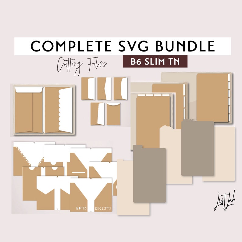 B6 Slim TN COMPLETE SVG Cut Files Bundle Traveler's - Etsy