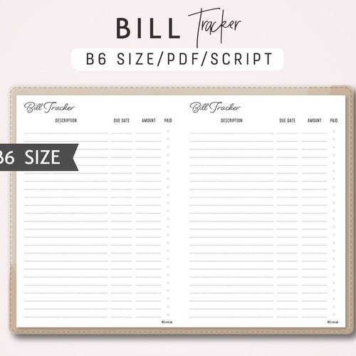 B6 Online Order Tracker Printable Insert Traveler's - Etsy
