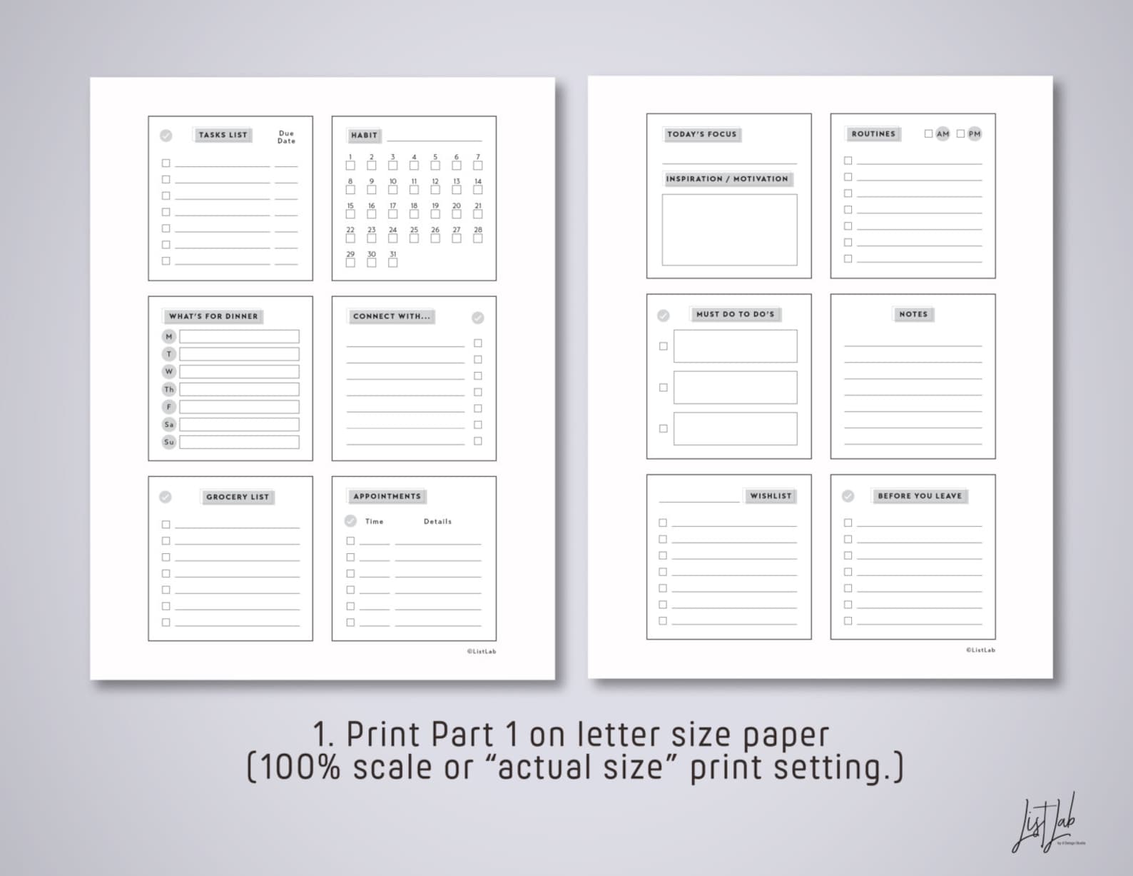 STICKY NOTES Printable PDF Fits 3in by 3in Notepads - Etsy