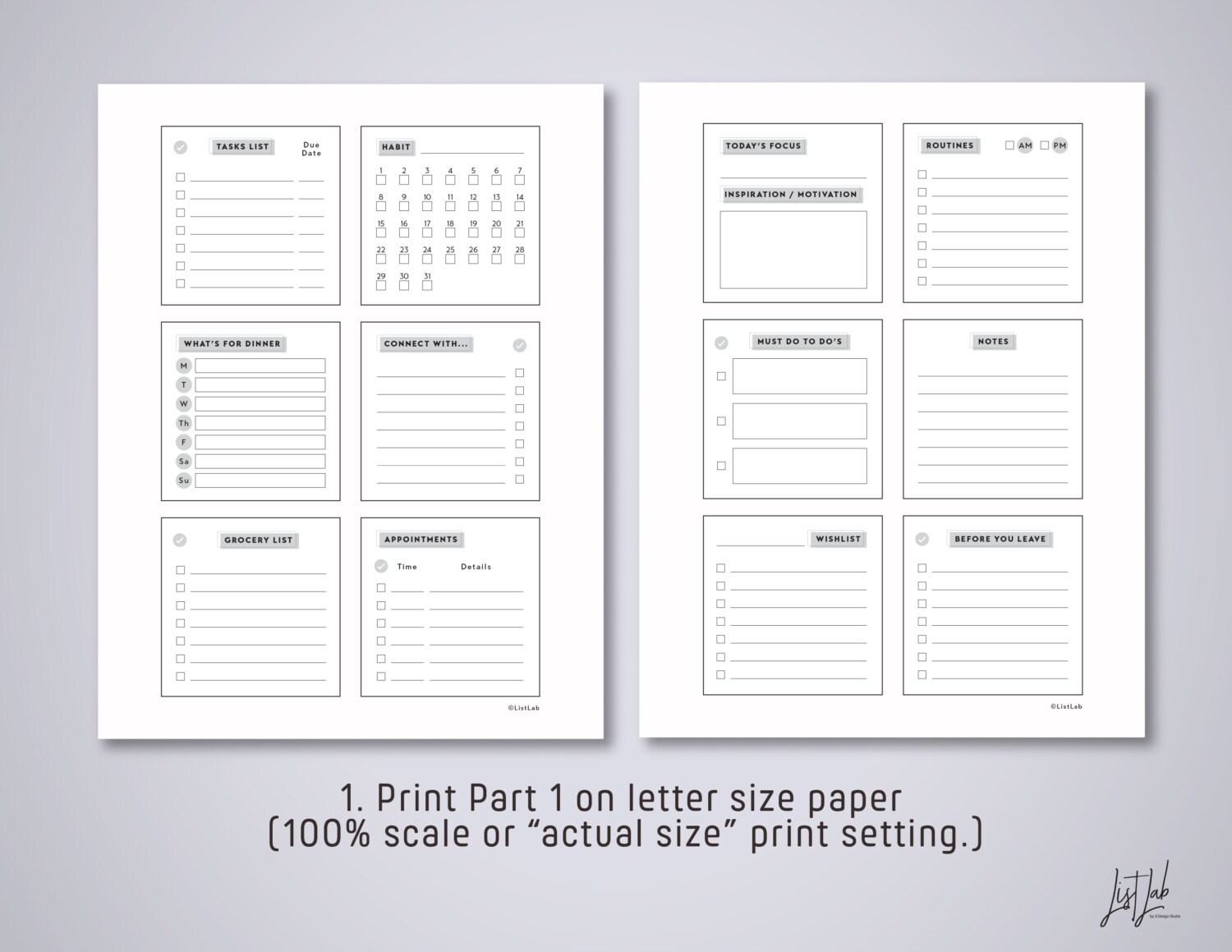 STICKY NOTES Printable PDF Fits 3in by 3in Notepads - Etsy