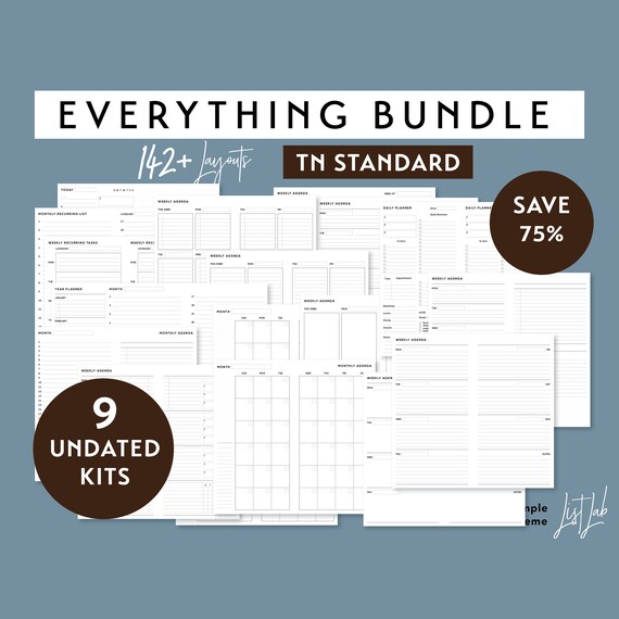 EVERYTHING BUNDLE for Standard Size Traveler's Notebook - Etsy