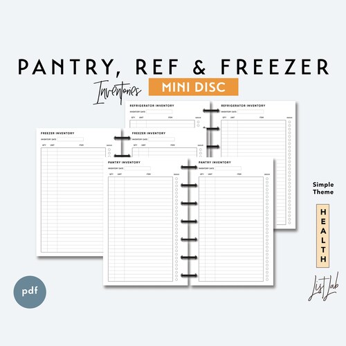 MINI DISC Travel Planning Set Printable Minimalist Discbound - Etsy