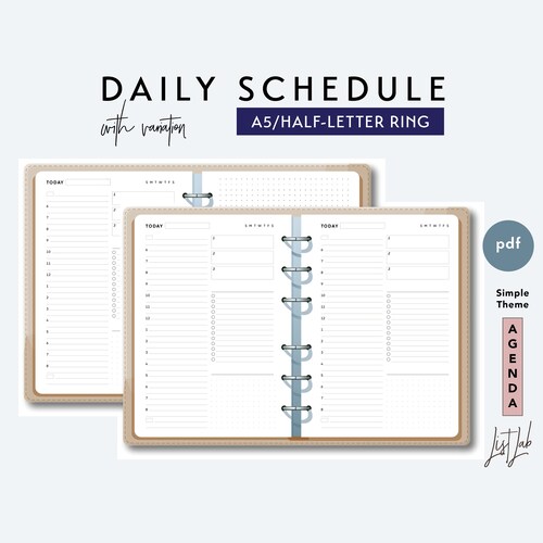 Daily Routine Half-letter Ring Printable Planner Inserts - Etsy