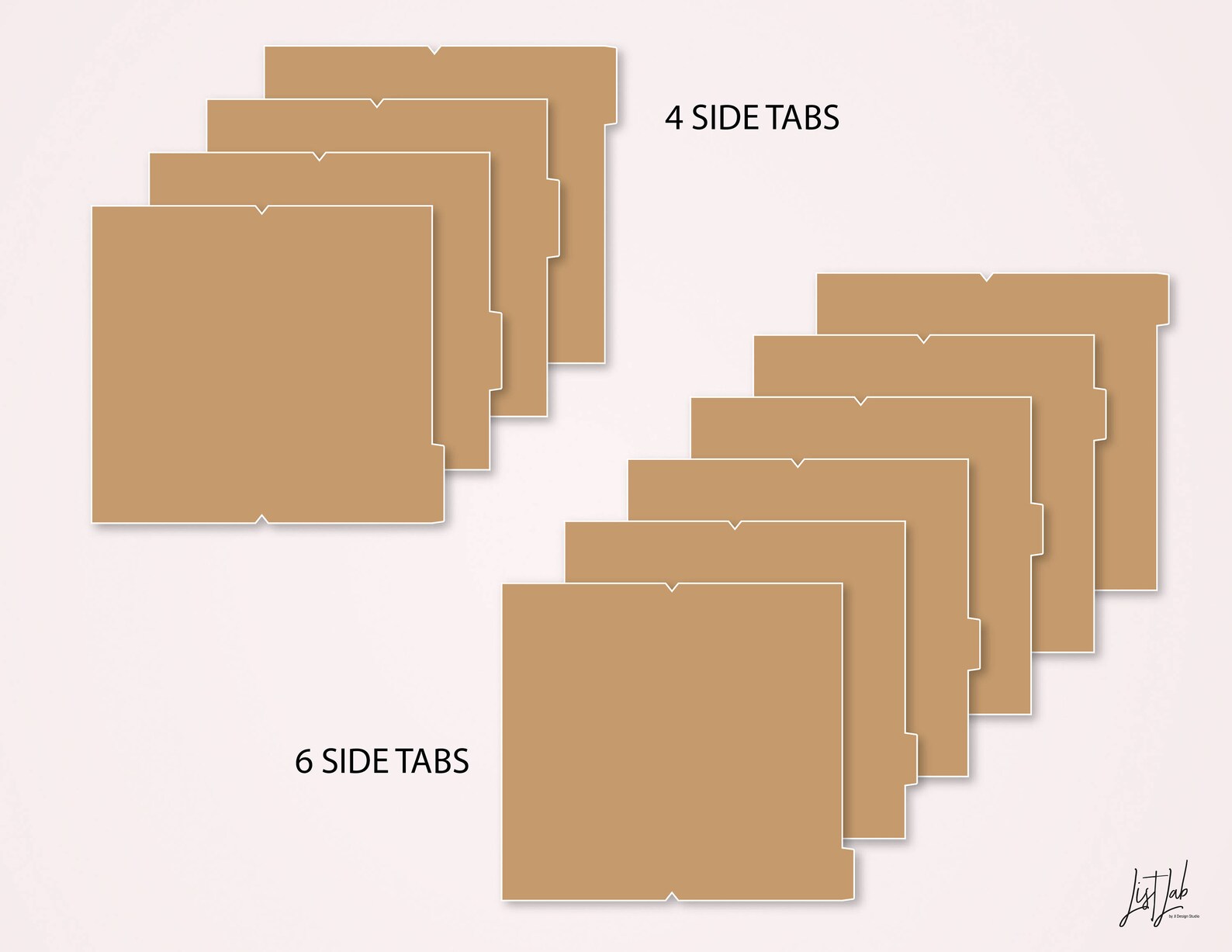 TN Standard Size SIDE Tabbed Covers Kit – Die Cutting Files - Svg, Png ...
