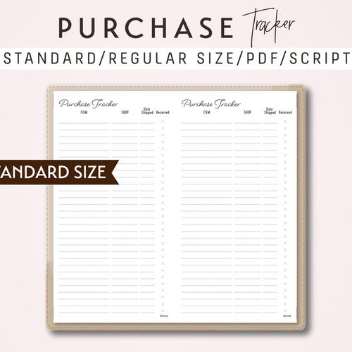 MONTHLY Tracker GRID Standard Size Traveler's Notebook - Etsy