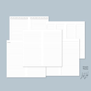 Standard TN ESSENTIALS KIT | Printable Minimalist Traveler's Notebook ...