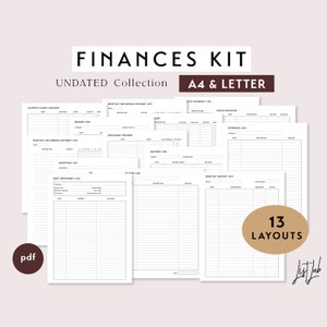 EVERYTHING BUNDLE A4 and Letter Size Planners - Printable UNDATED ...
