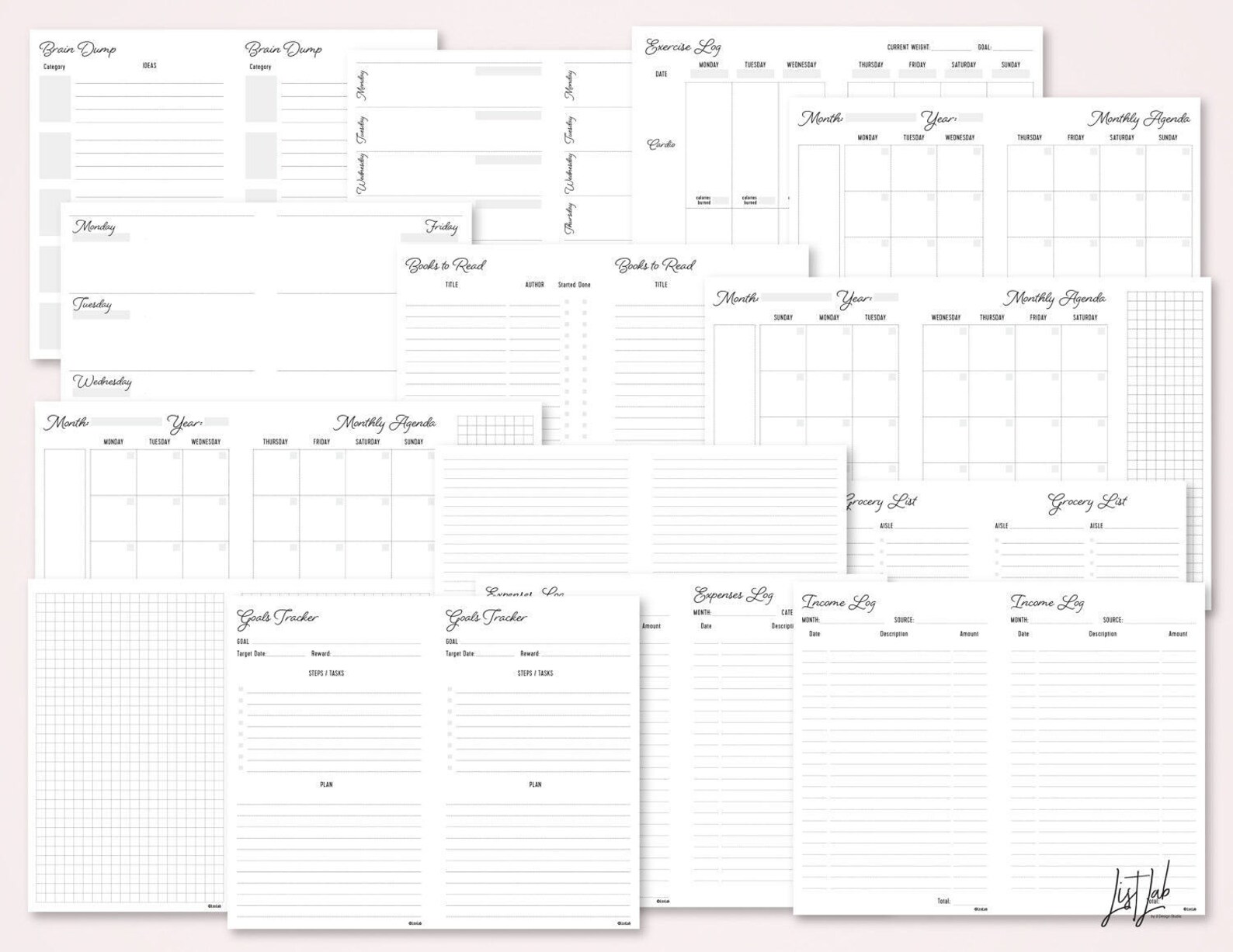 B6 SLIM Size Traveler's Notebook COMPLETE Inserts Bundle - Etsy