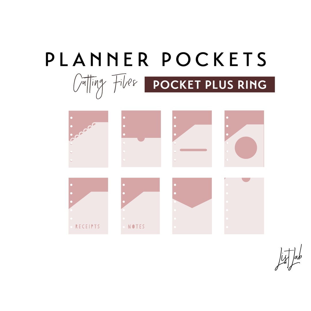 POCKET PLUS POCKETS – Die Cutting Files (7 Designs) | Ring Planner ...