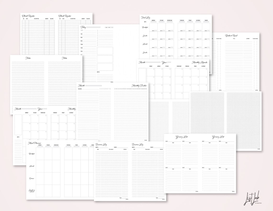 CAHIER Size Traveler's Notebook COMPLETE Inserts Bundle | Etsy