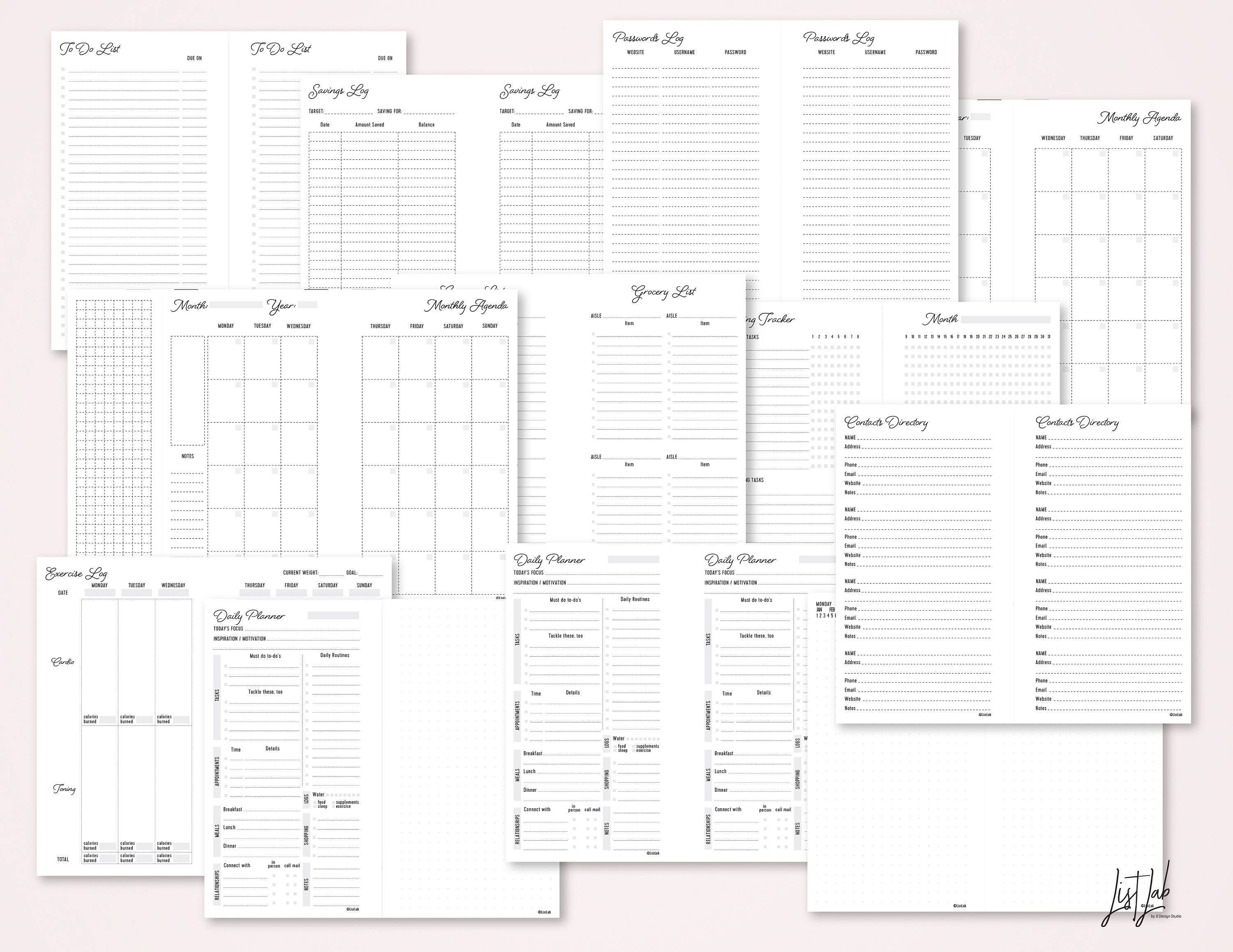 PERSONAL Size COMPLETE Inserts Bundle for Ring Planner | Etsy
