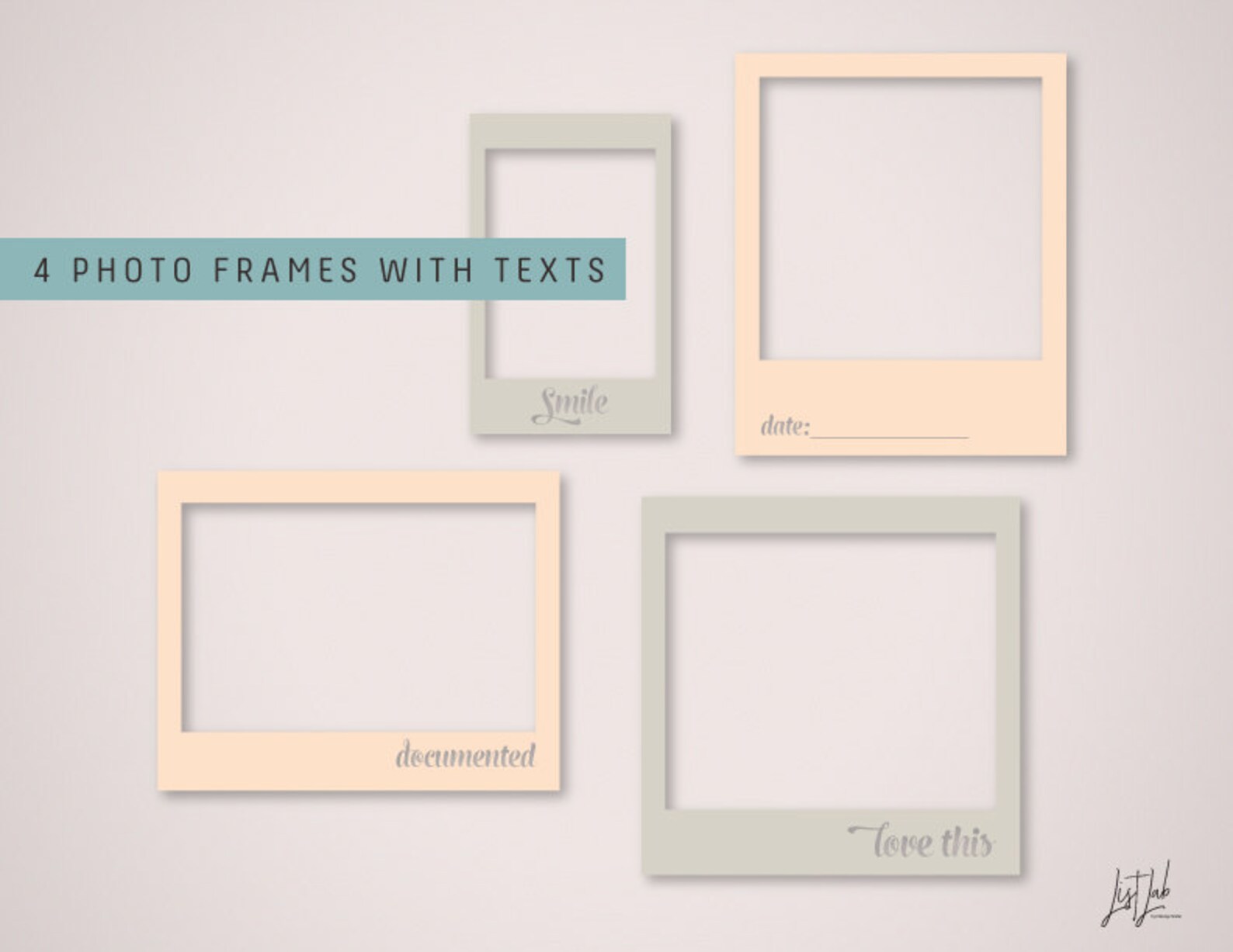 SVG Photo Frames – Die Cutting File (with PNG Format) | Diy Planner - Etsy