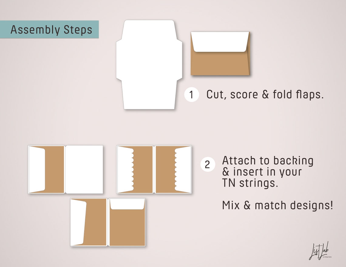 TN Pocket ENVELOPES SVG Die Cutting Files 7 Designs for | Etsy