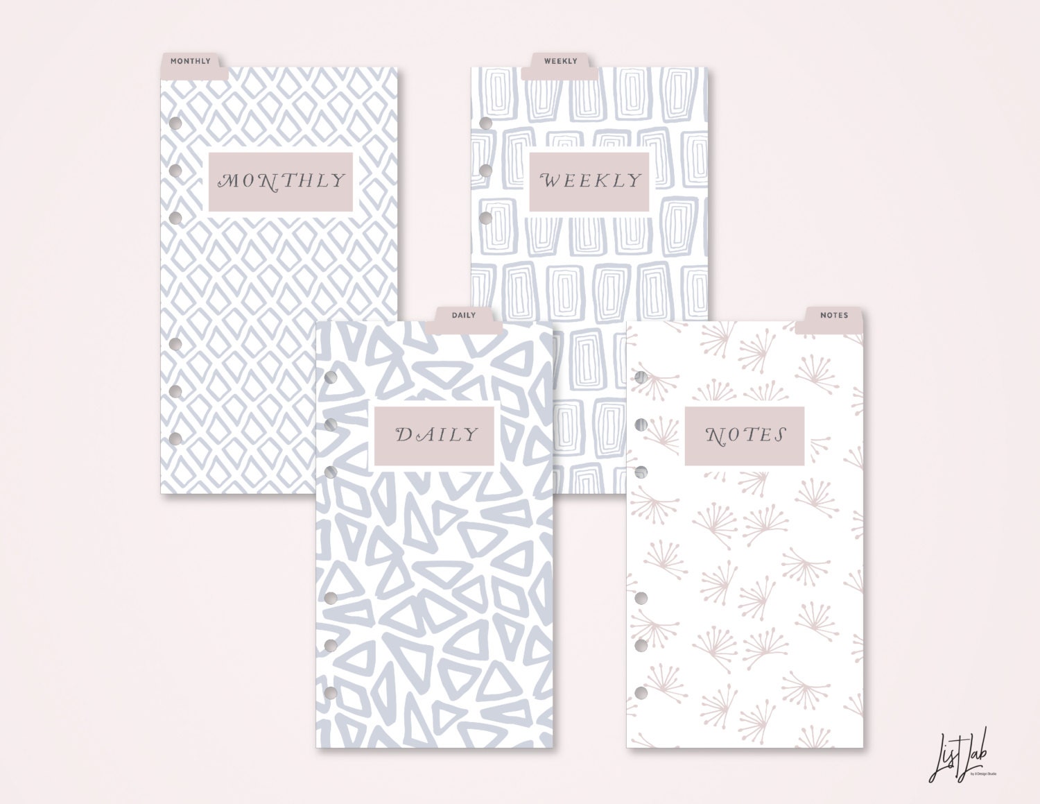 Personal Ring Size TOP TABS Dividers Set Printable PDF | Etsy