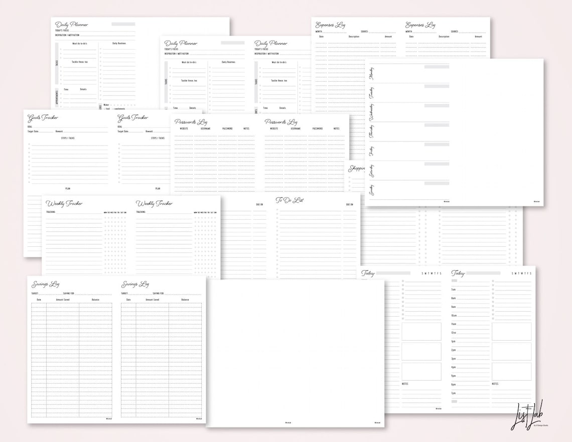 CAHIER Size Traveler's Notebook COMPLETE Inserts Bundle - Etsy