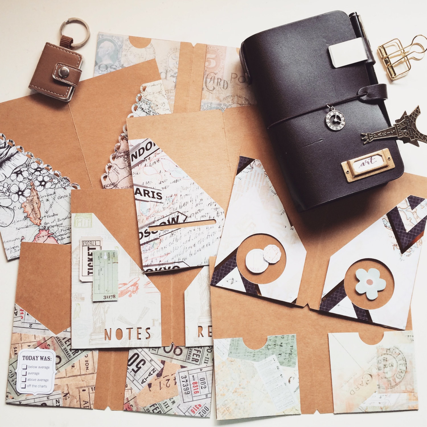 Pocket Size SVG Traveler's Notebook Pockets Die Cutting | Etsy