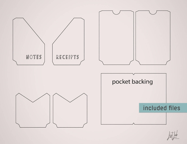 Passport Size SVG Traveler's Notebook Pockets Die - Etsy