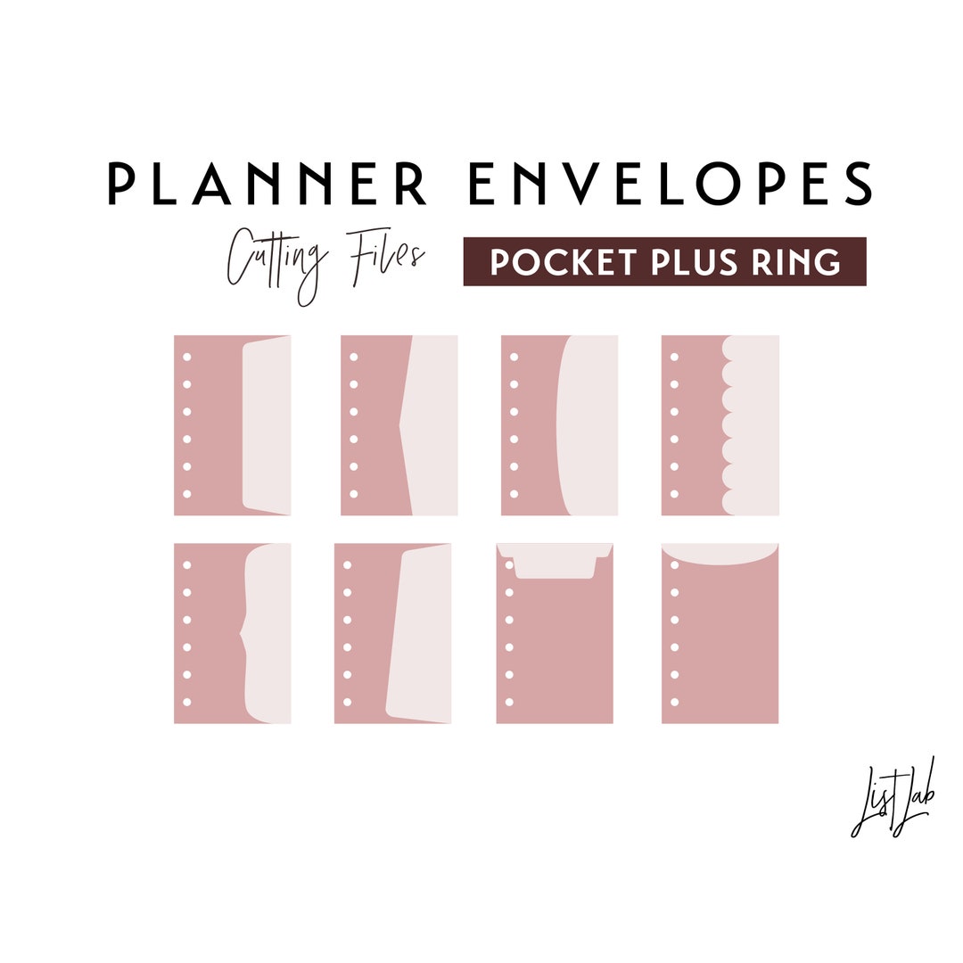 POCKET PLUS ENVELOPES - Cutting Files (8 Designs) | Ring Planner ...