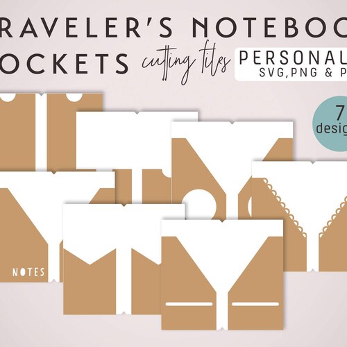 Pocket Size SVG Traveler's Notebook Pockets Die Cutting | Etsy