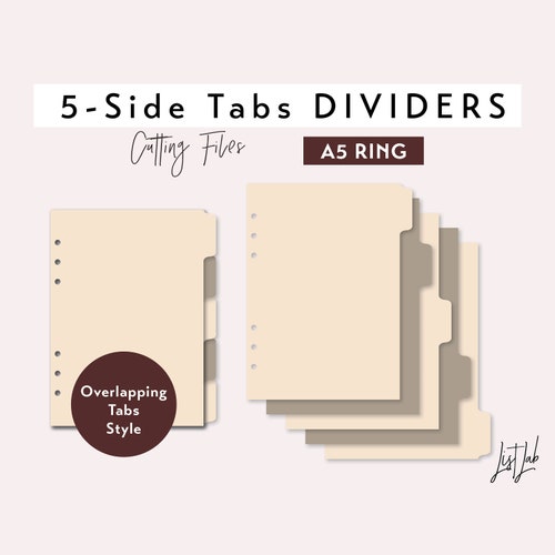 A5 Editable Dividers Printable Divider Tabs Side Tab - Etsy