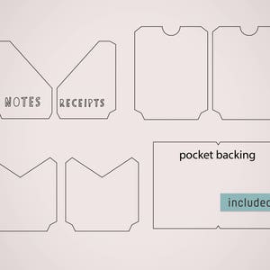 MICRO Size SVG Traveler's Notebook Pockets – Die Cutting Files (7 ...