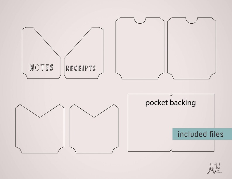 MICRO Size SVG Traveler's Notebook Pockets Die Cutting | Etsy