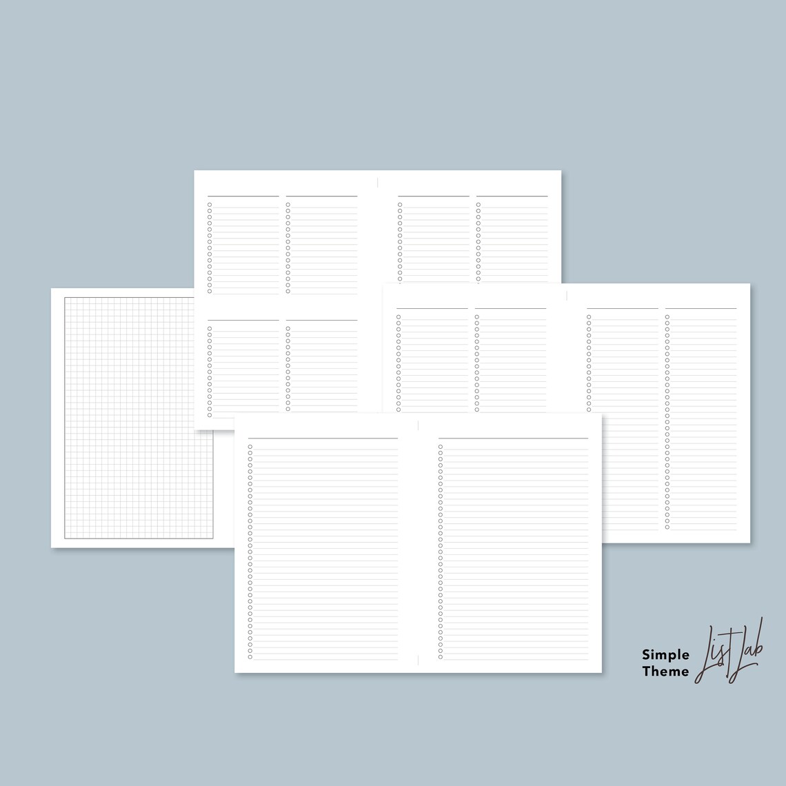 A5 Half-letter Size ESSENTIALS KIT Printable Minimalist Ring - Etsy