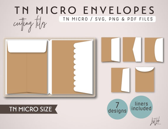 TN Micro ENVELOPES SVG Die Cutting Files 7 Designs for - Etsy
