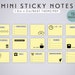 MINI STICKY Notes Printable PDF Fits 1.5in by 2in Notepads | Etsy
