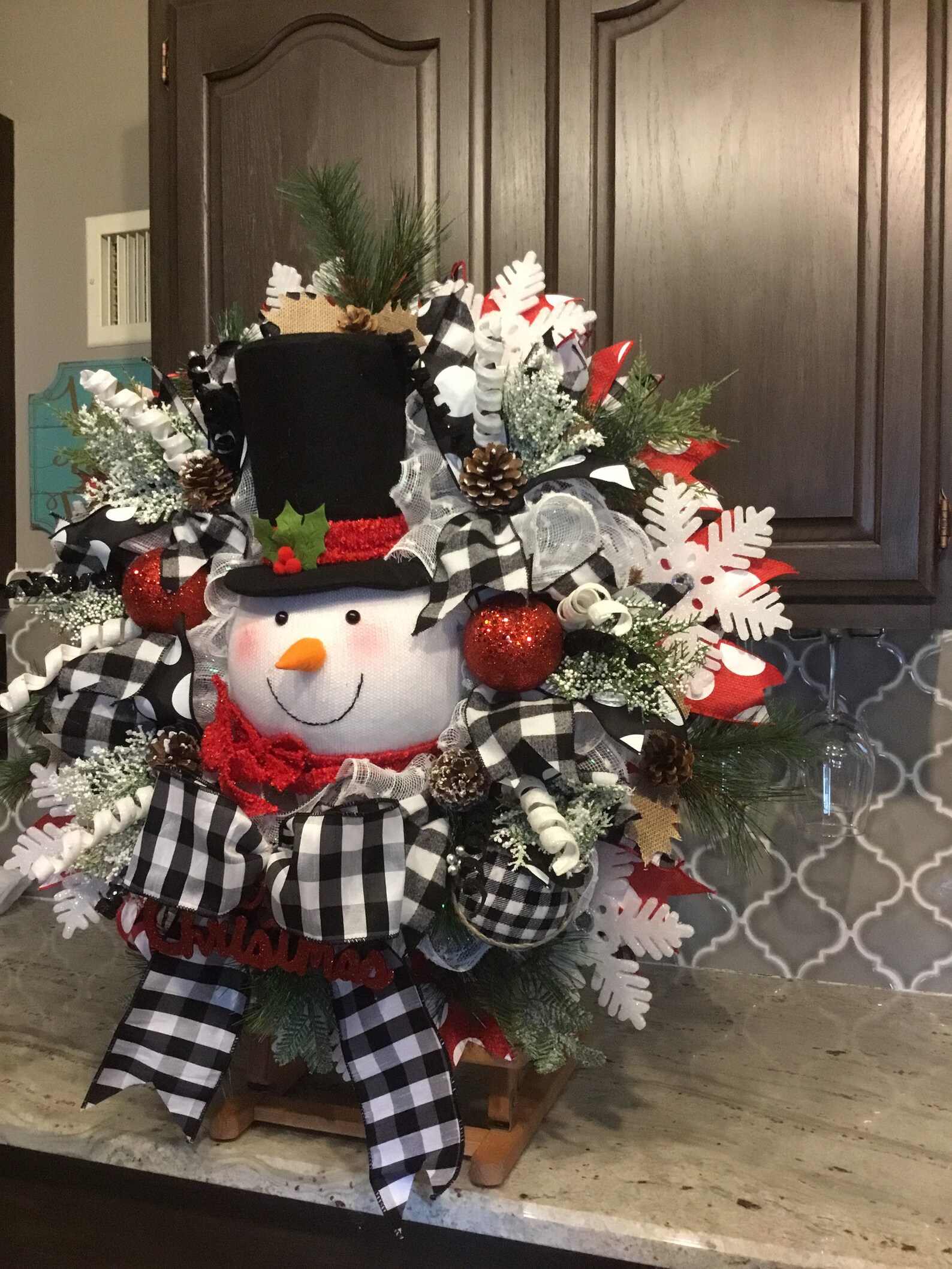 Snowman Wreath, Christmas Wreath, Christmas Decor, Christmas ...