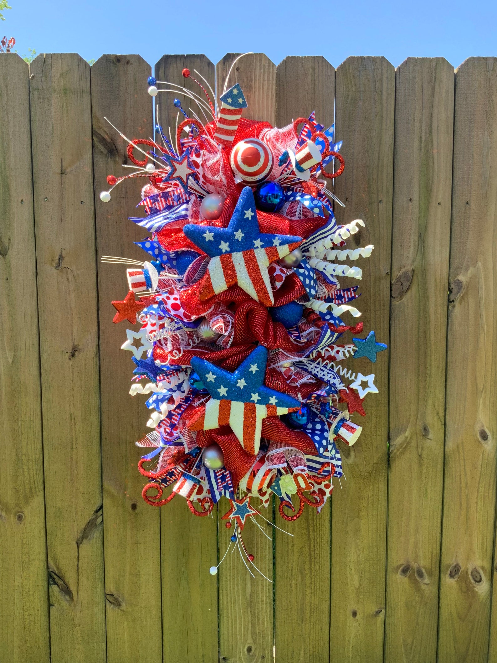 Fourth Of July Wreath 4th Of July Wreath Patriotic Wreath Etsy