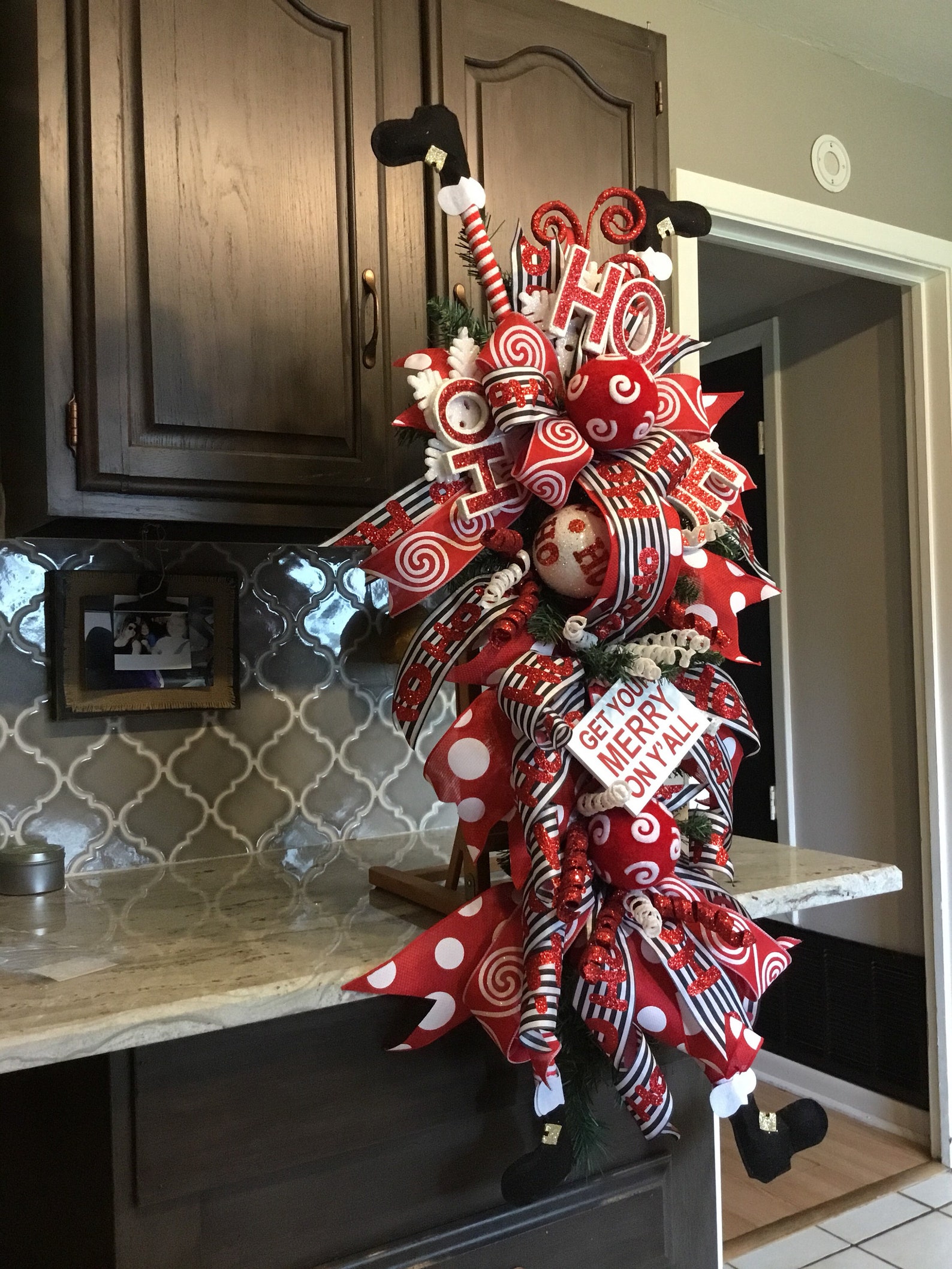 Santa Swag Santa Wreath Christmas Wreath Christmas Door - Etsy