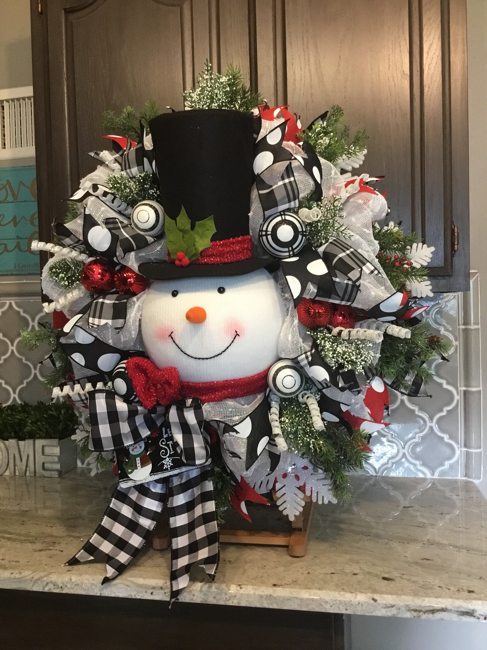 Snowman Wreath Christmas Wreath Christmas Decor Christmas - Etsy