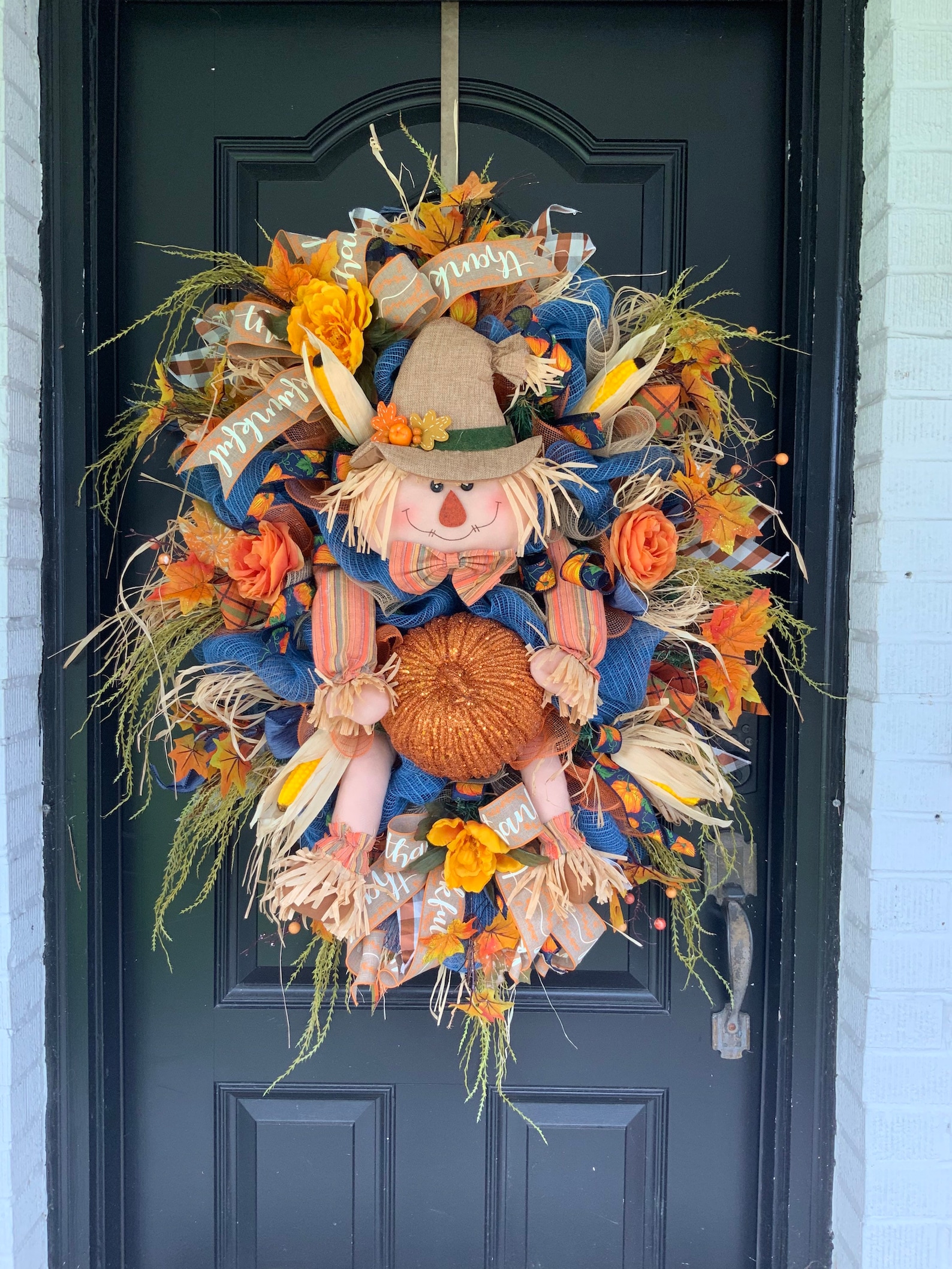 Scarecrow Wreath Fall Wreath Scarecrow Swag Fall Decor - Etsy