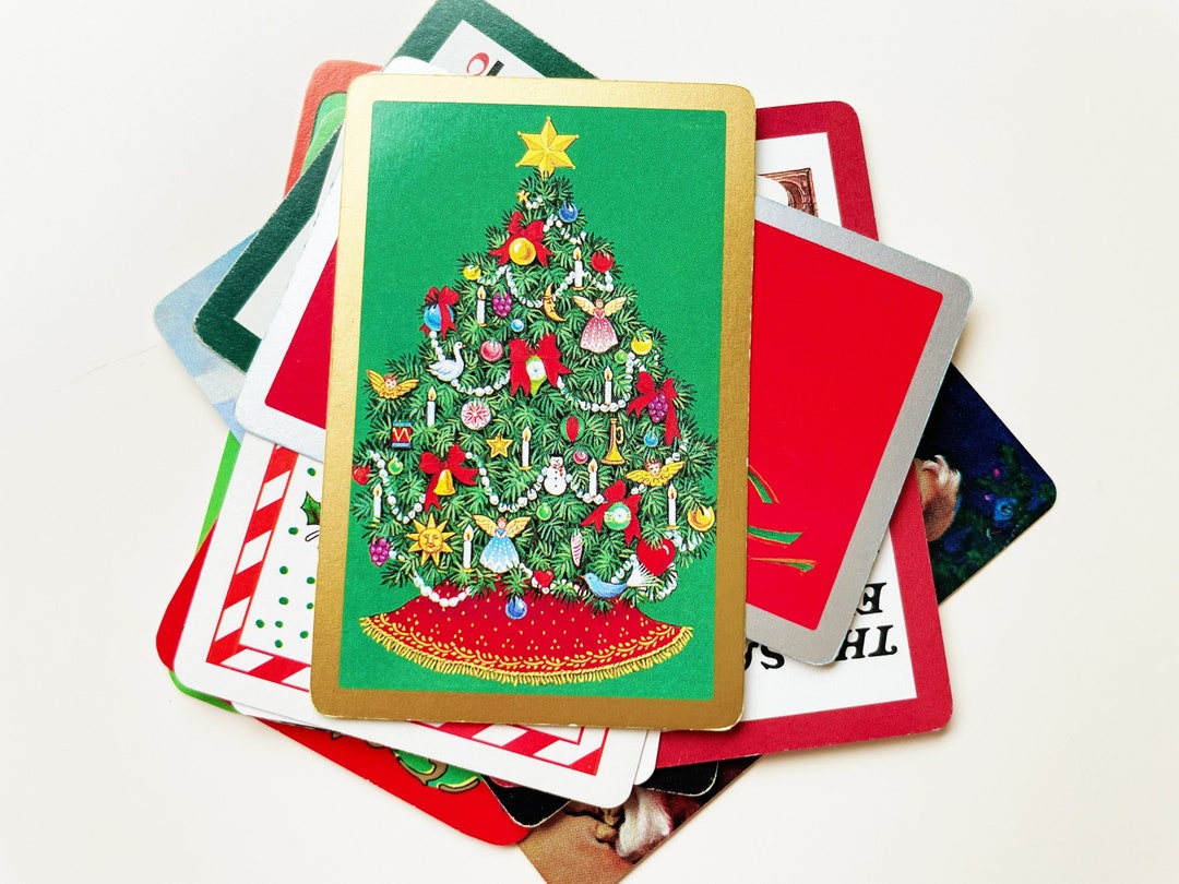 Assorted Vintage Christmas Playing Cards Playing Cards - Etsy