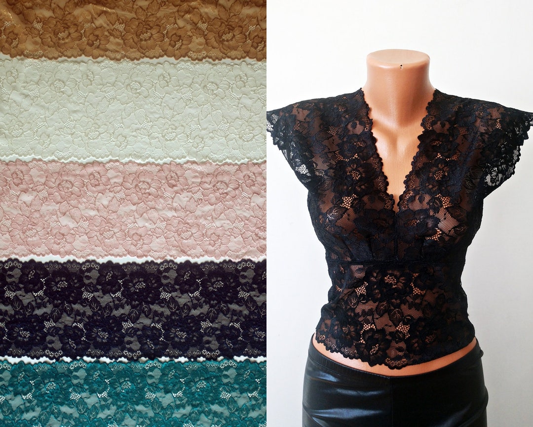 Sheer Sexy Lace Black Backless Top Stretch Floral Women Sleeveless ...