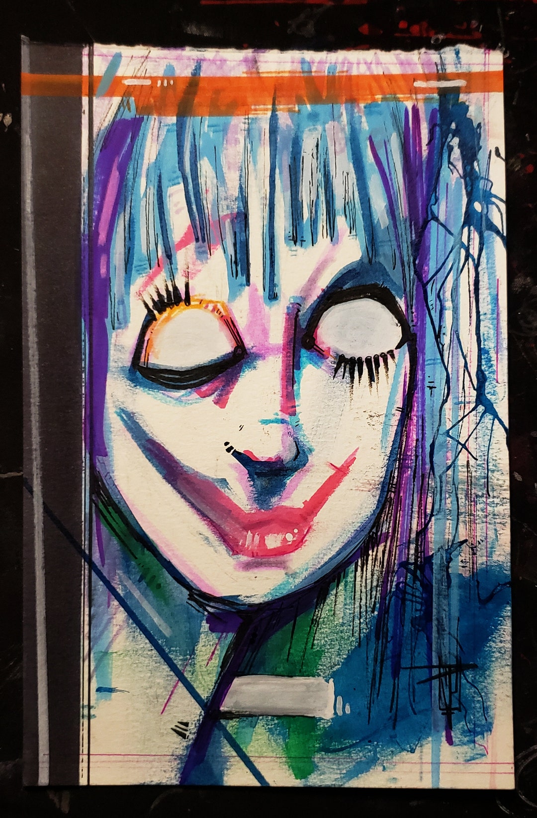 Slipping 6.5x9.75 Original - Etsy