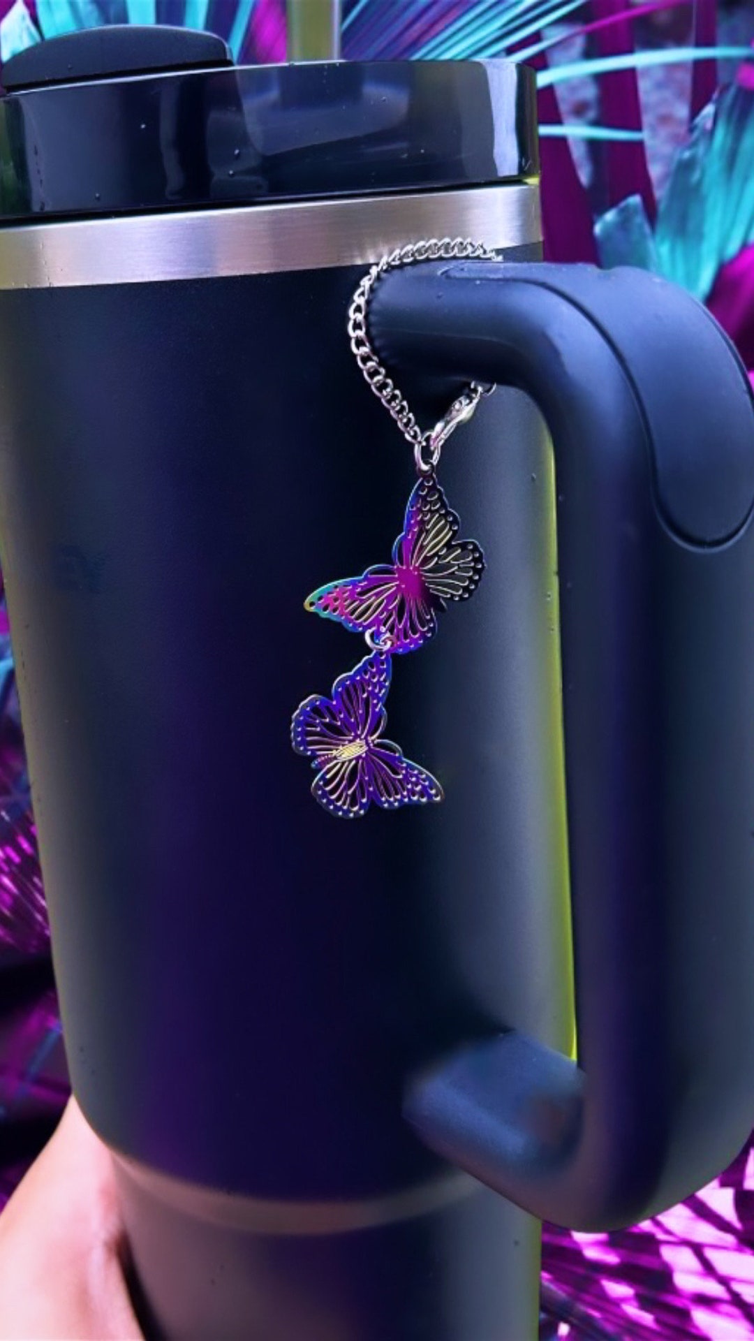 Chroma Butterfly Besties Tumbler Handle Charm With or Without Name ...