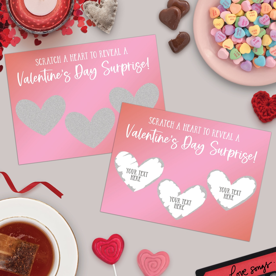 Create Your Own Valentines Scratch off Card Surprise Scratch to Reveal ...