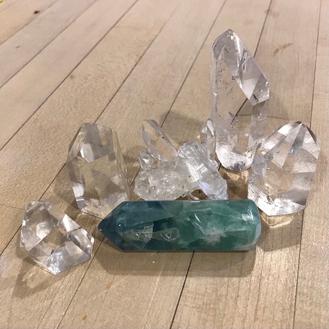 6 Assorted Vintage Crystals - Etsy