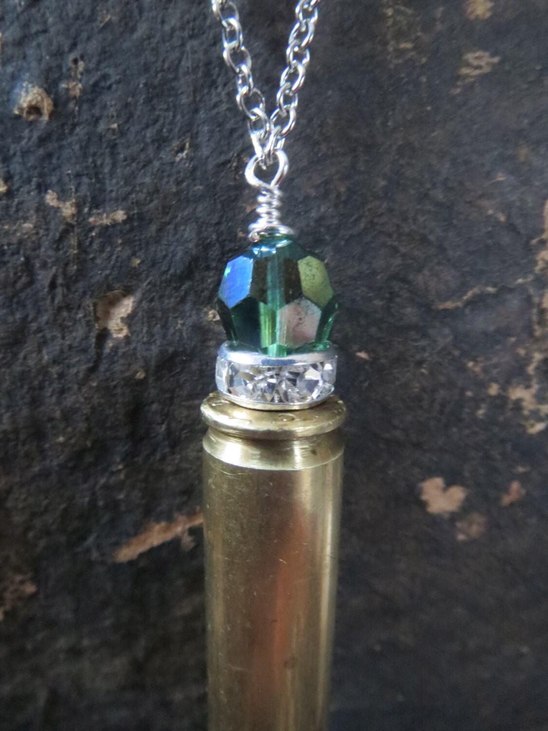 Rifle Shell Casing and Swarovski Crystal Necklace - Etsy