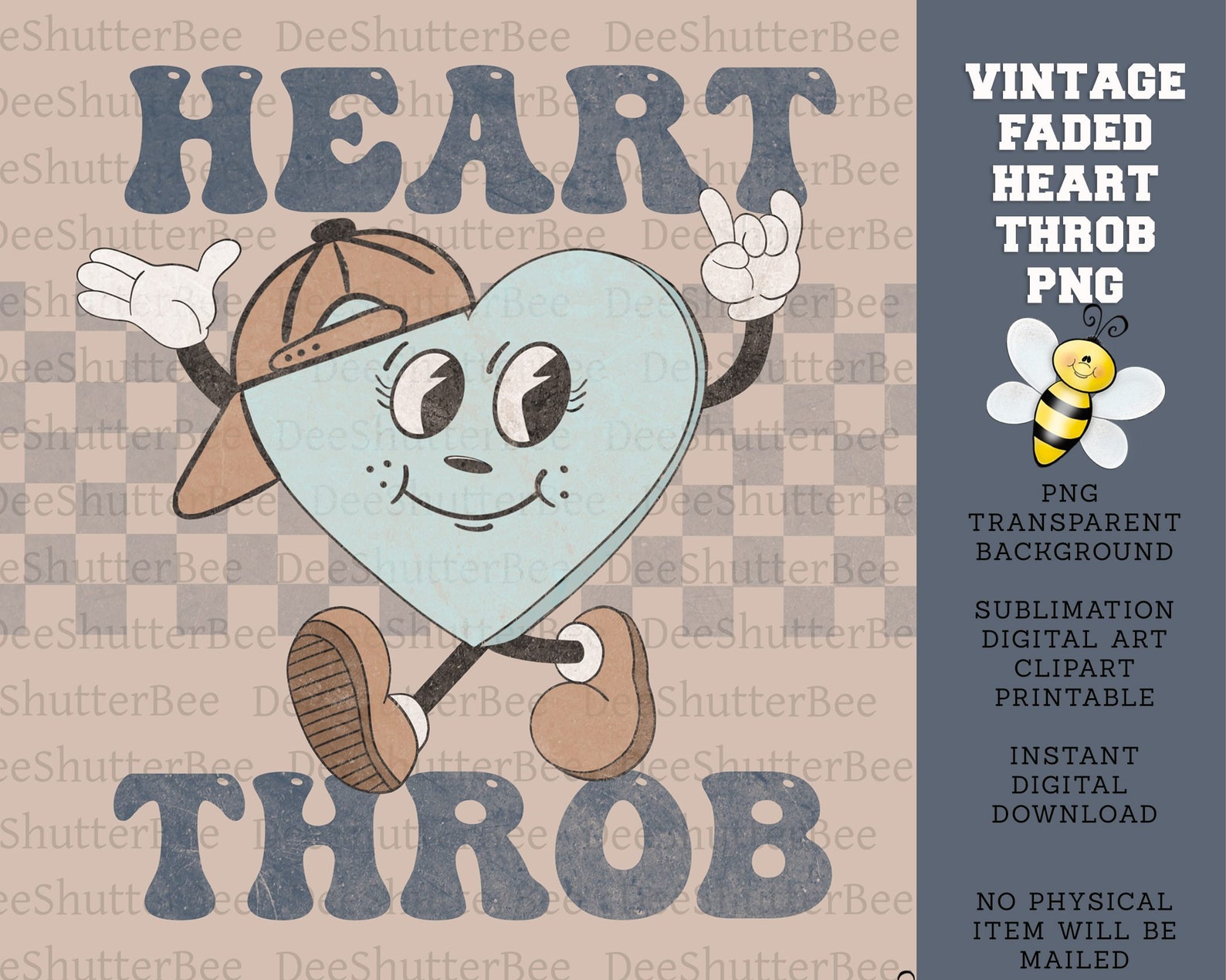 Vintage Heart Throb Sublimation Valentine Shirt Design - Etsy