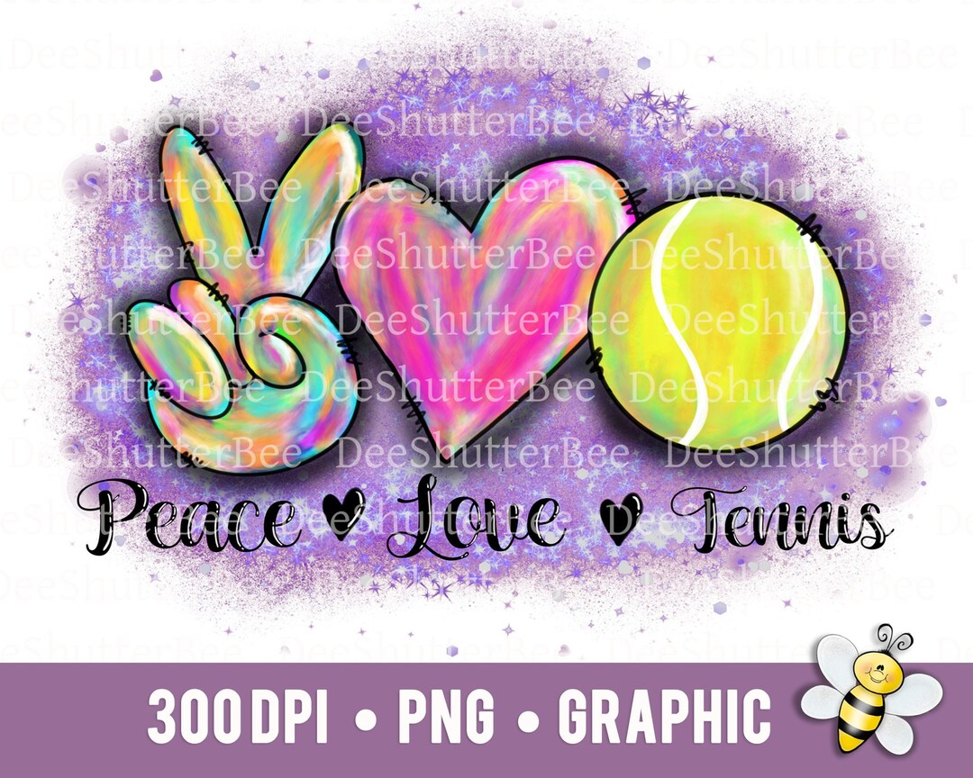 Peace Love Tennis, Sublimation Graphic, Sports, Mom, Tennis Mom, Png ...
