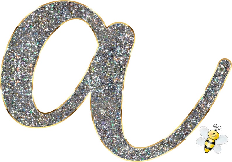 Bling Sparkly Diamond Alphabet Commercial Use Sublimation Graphic ...