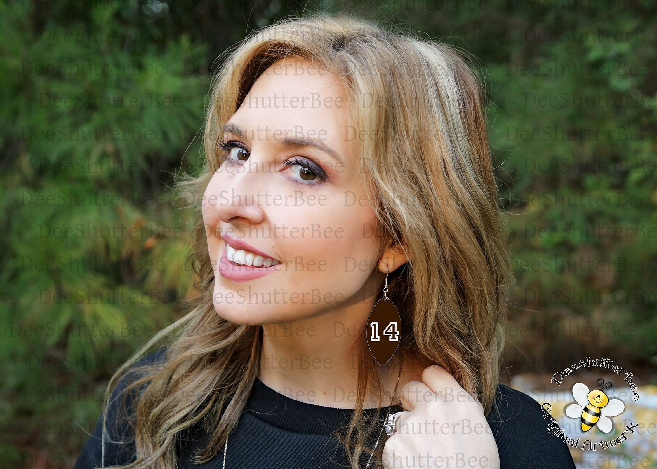 Sublimation Mockup 2 Inch Football Shaped Earring Mockup, PNG PSD Frame ...